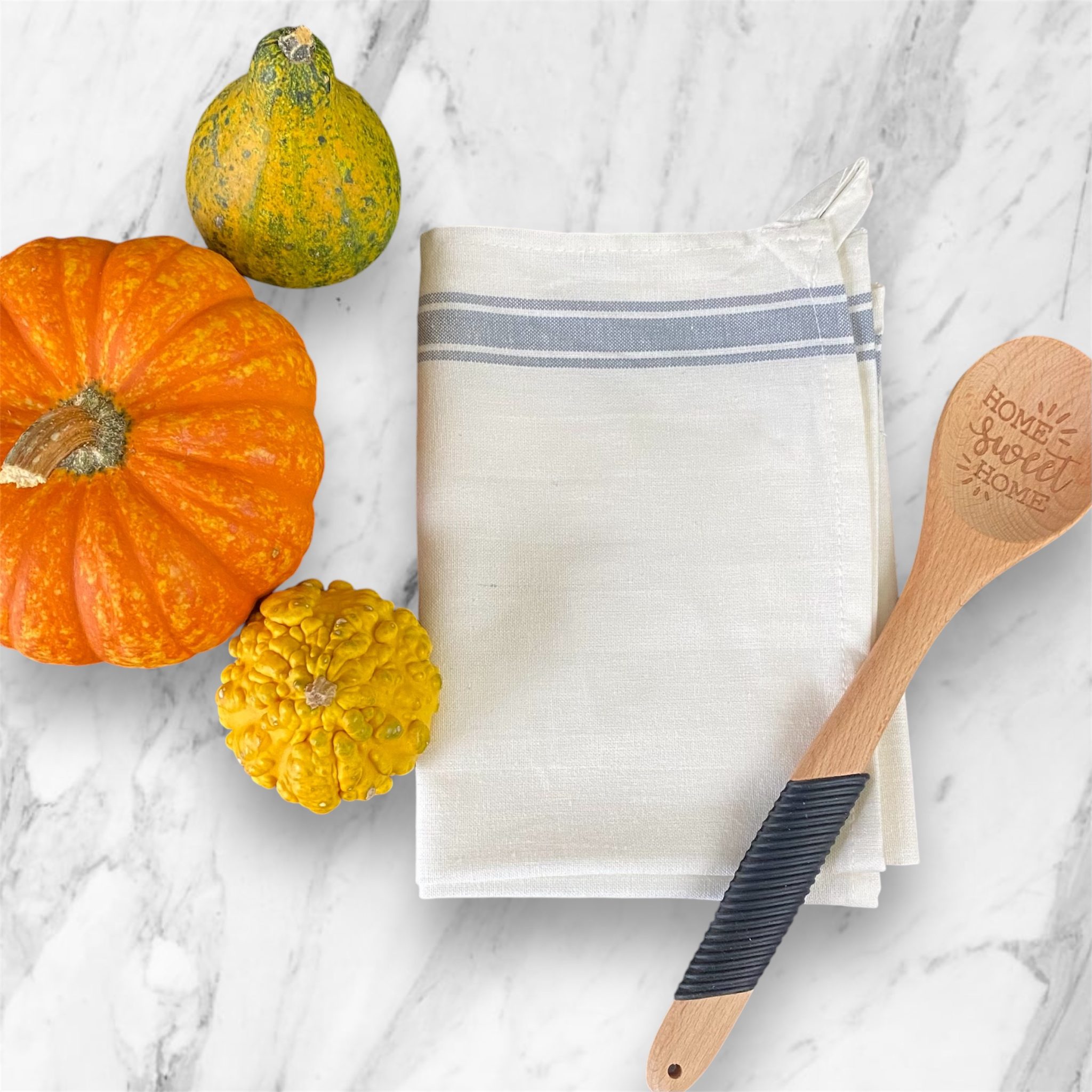 Craft Basics Gray or Black Stripe Tea Towel with Loop - 18" x 28 ...