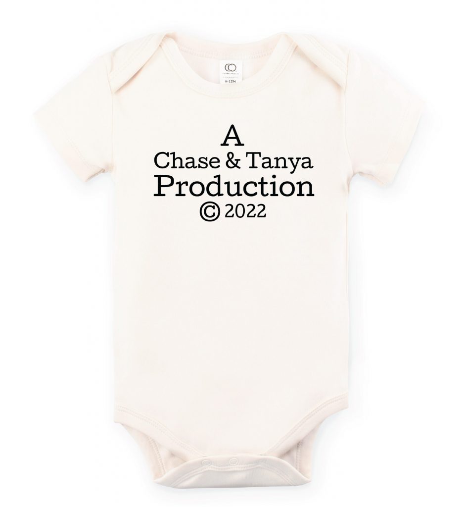 "A Production" Personalize Your Organic Baby Onesie