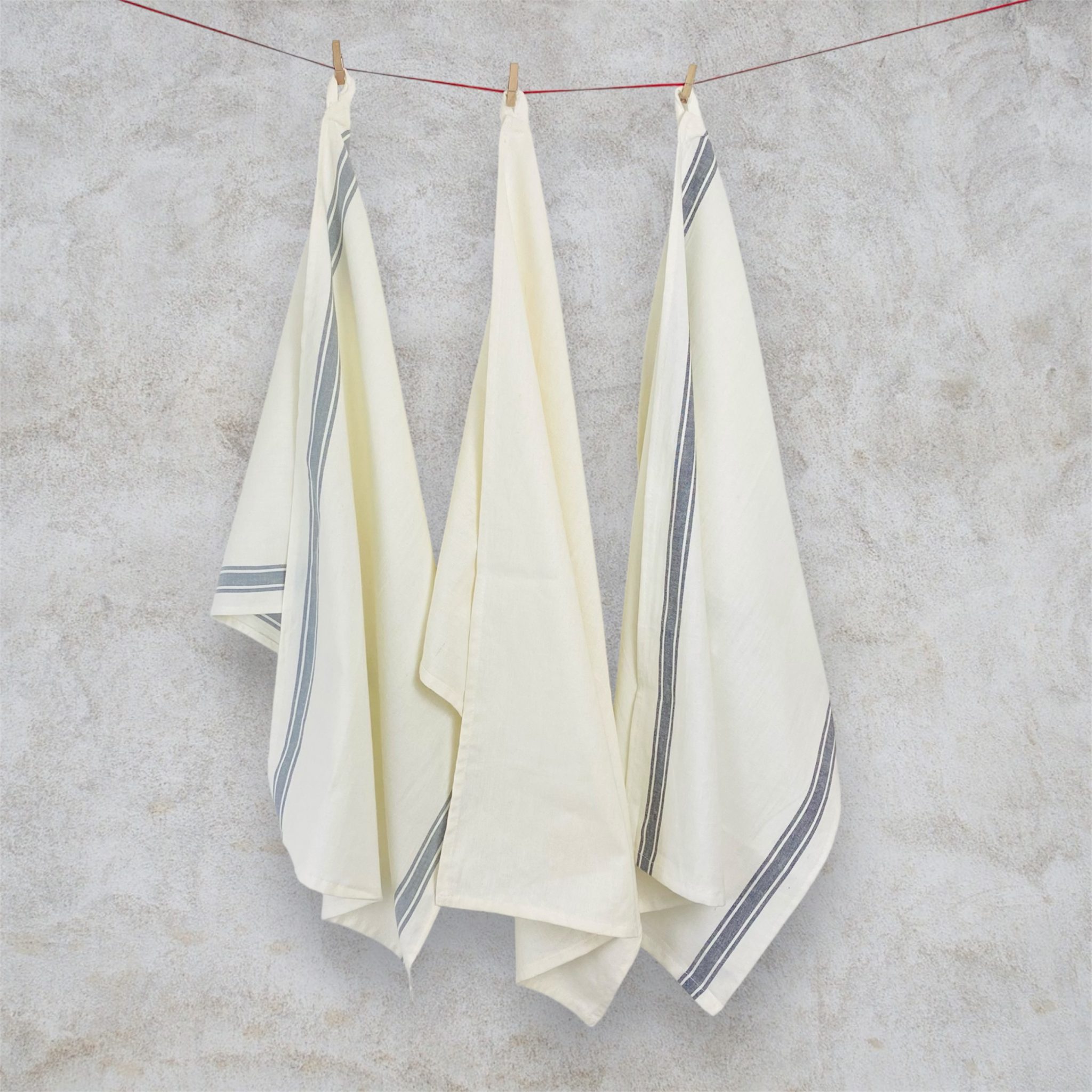 Craft Basics Gray or Black Stripe Tea Towel with Loop - 18" x 28 ...